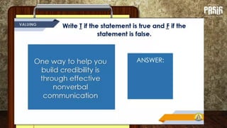 media and information literacy - lesson 1 - day 2 | PPT