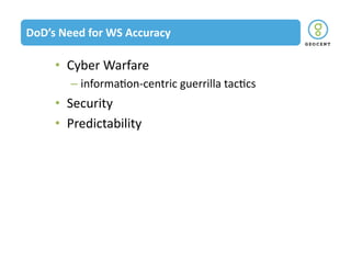 Importance of WS-Addressing and WS-Reliability in DoD Enterprises | PDF
