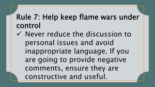 Media and Information Literacy Netiquette | PPTX | Internet Safety ...