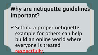 Media and Information Literacy Netiquette | PPTX | Internet Safety ...