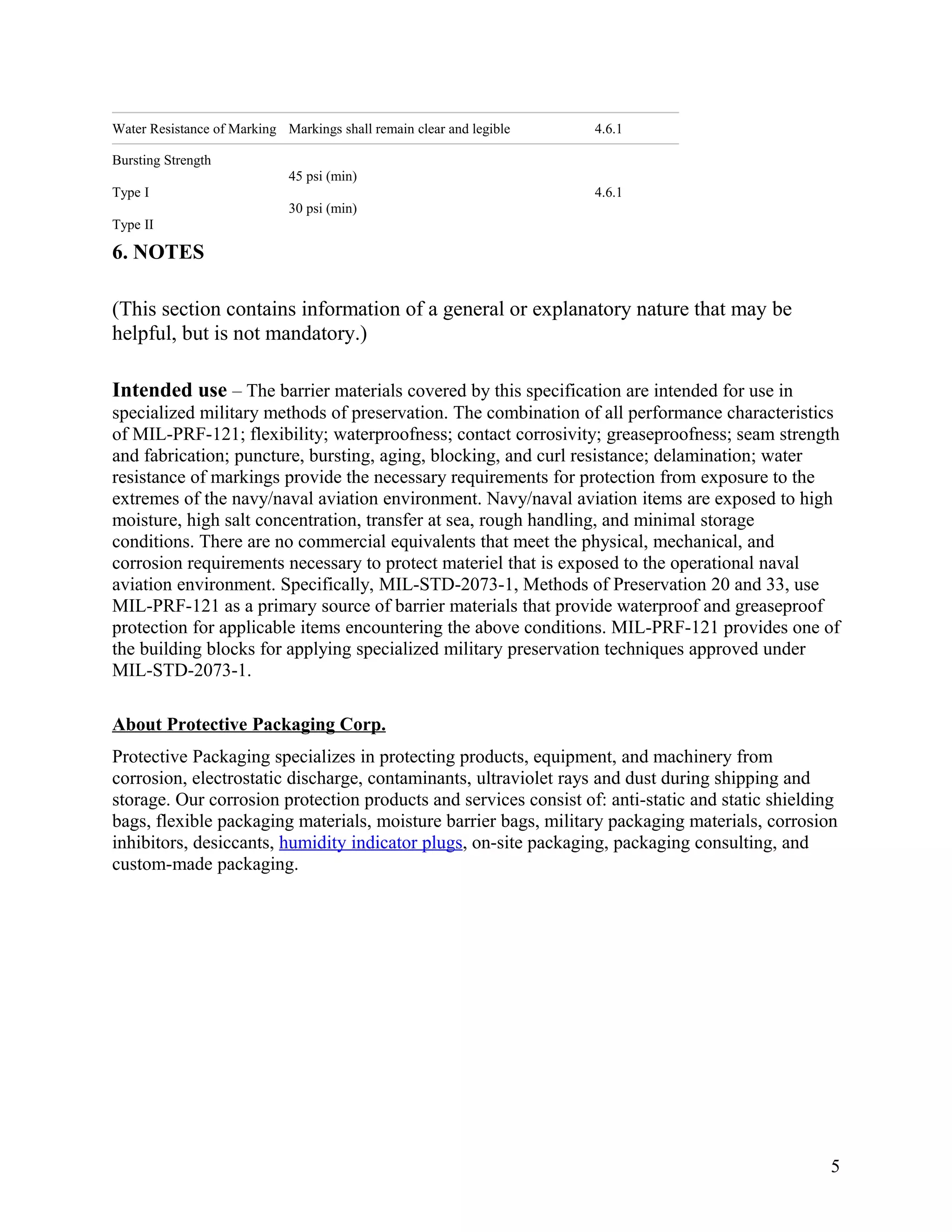 MIL-PRF-121 (formerly MIL-B-121) | DOC