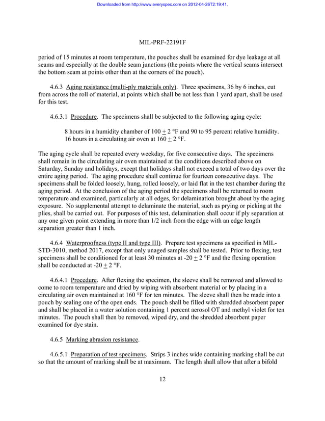 Mil prf-22191 f military packaging | PDF