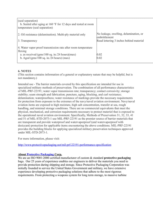 Mil prf-22191 Performance Specification | DOC