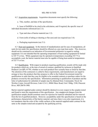 Mil prf-81705 d military packaging | PDF