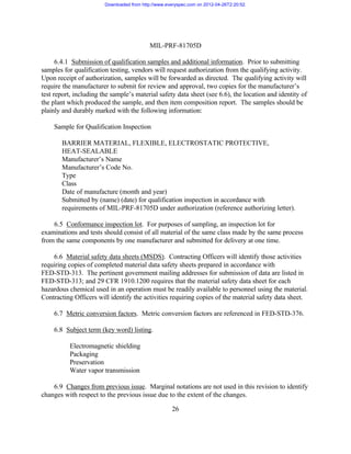 Mil prf-81705 d military packaging | PDF