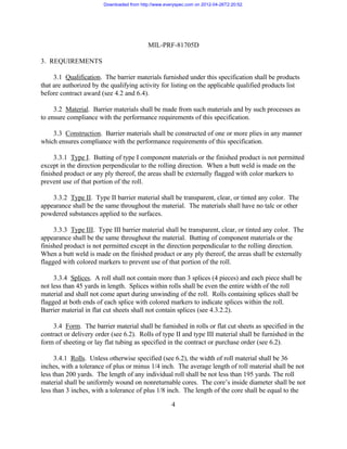 Mil prf-81705 d military packaging | PDF