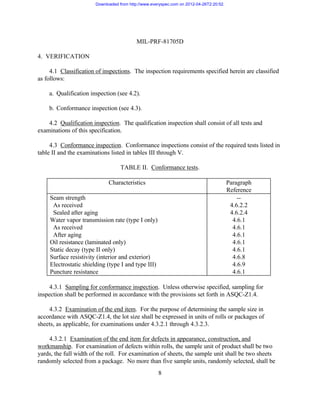 Mil prf-81705 d military packaging | PDF