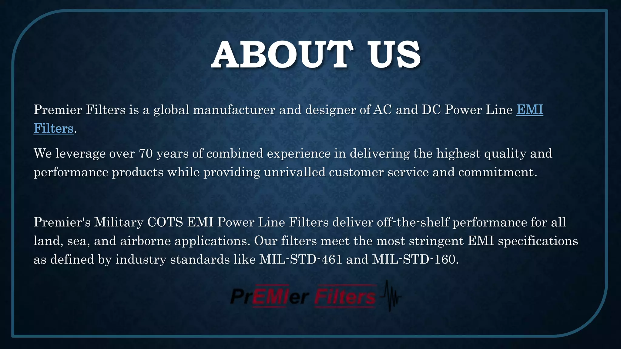 MIL-STD-461 EMI Filters | PPTX
