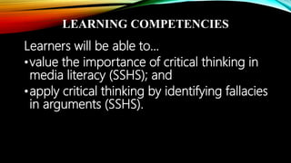 Media and Information Literacy (MIL) 4.MIL Media Literacy (Part 1 ...