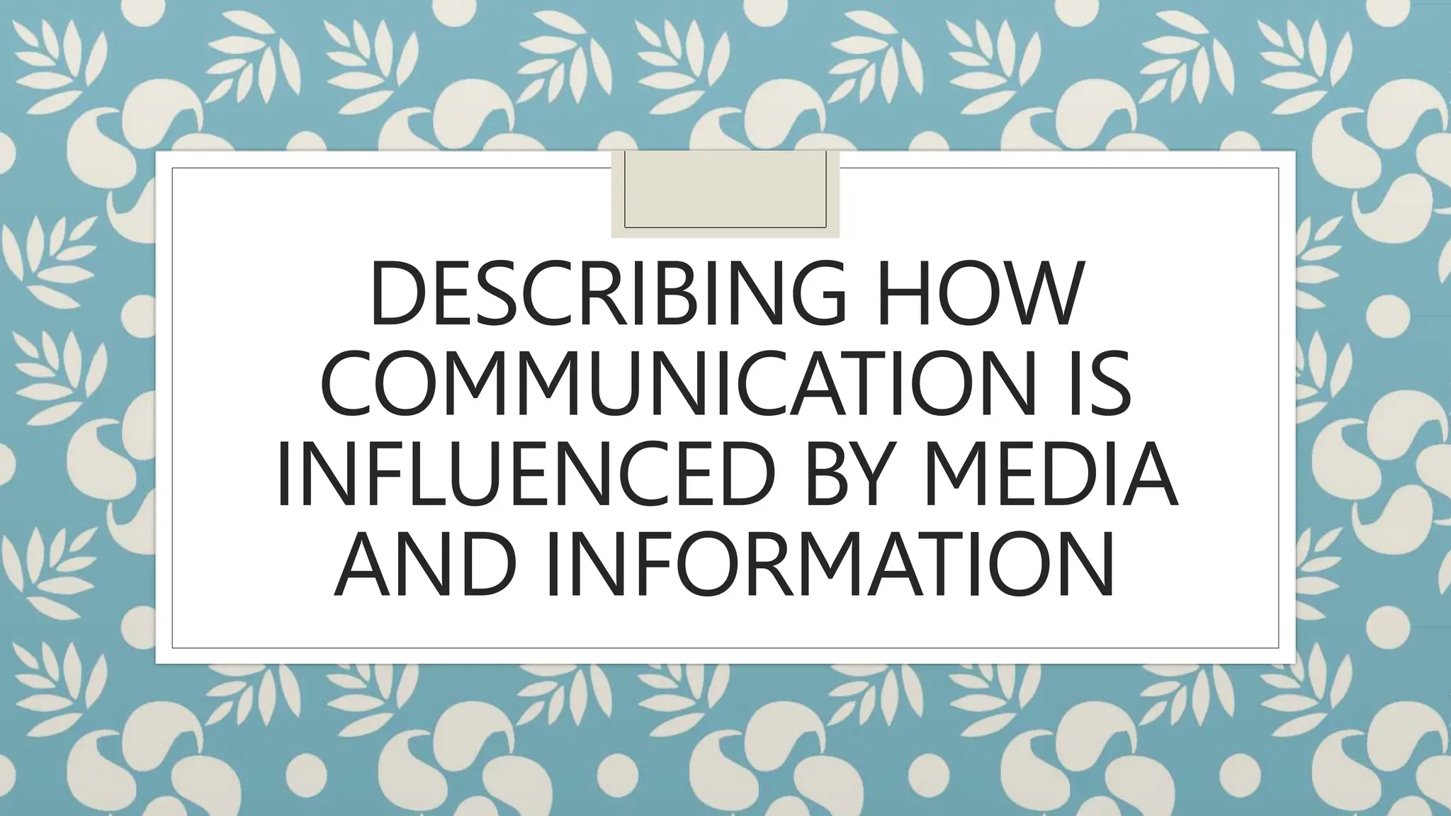 MEDIA AND INFORMATION LITERACY FOR GRADE 12 LEARNERS | PPTX