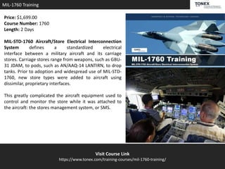 MIL-1760 Aerospace & Defense Engineering Training : Tonex Training | PPT