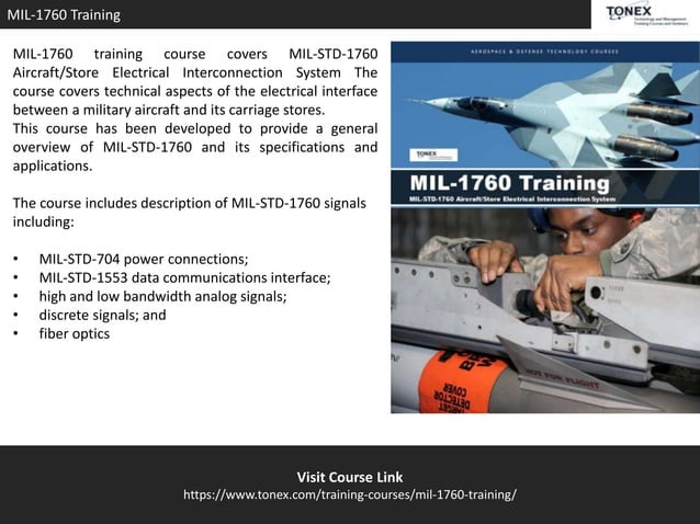 MIL-1760 Aerospace & Defense Engineering Training : Tonex Training | PPT