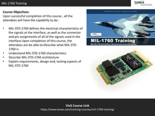 MIL-1760 Aerospace & Defense Engineering Training : Tonex Training | PPT