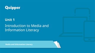 INTRODUCTION TO MEDIA AND INFORMATION LITERACY | PPTX