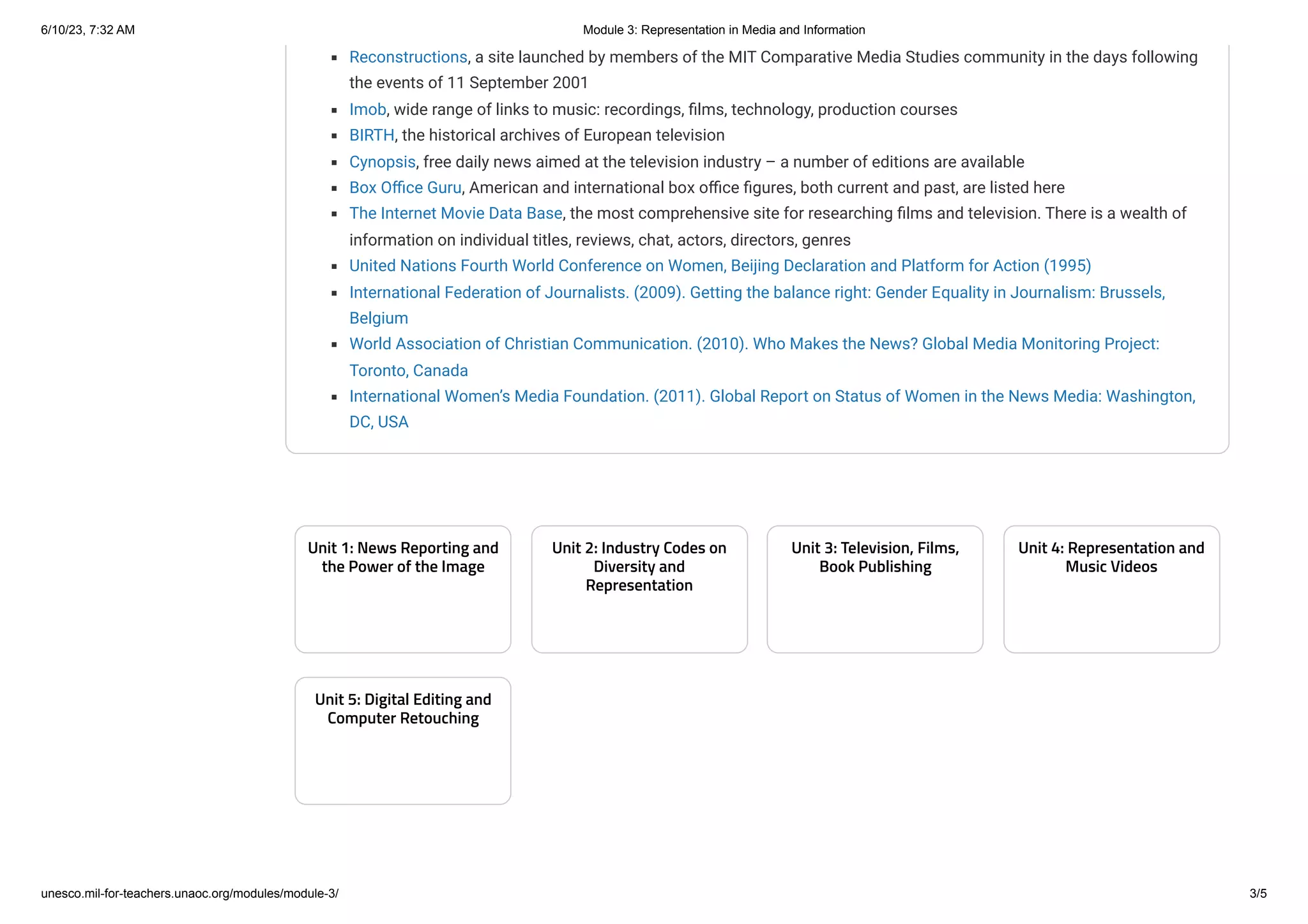 MIL for Teachers Module 03: Representation in Media and Information | PDF