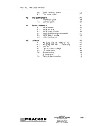 Milacron mfc hmanual | PDF