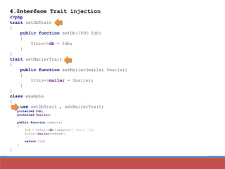 from new class and dependency injection to PSR-11 and Auto-wiring | PPT