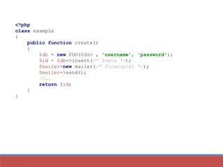 from new class and dependency injection to PSR-11 and Auto-wiring | PPT