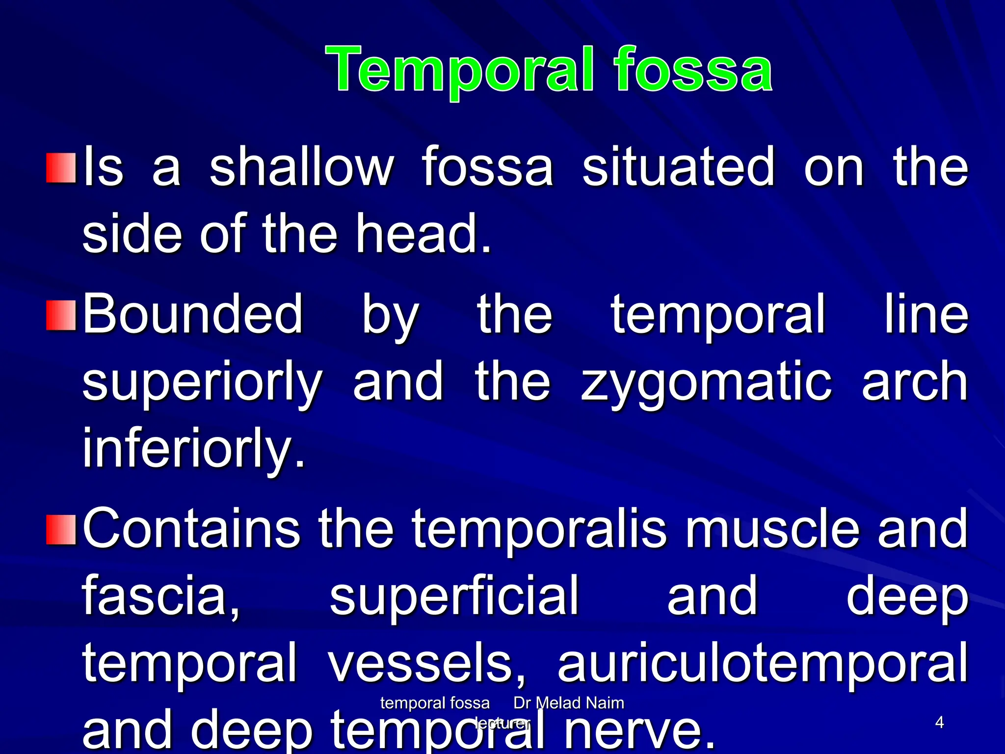 temporal and infratemporal fossa and it's content | PPT