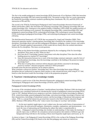 TPACK-XL Framework for Educators and Scholars: A Theoretical Grounding ...