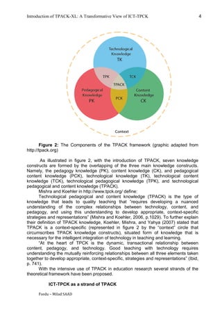 Milad saad presentation introduction of tpack xl2 | PDF