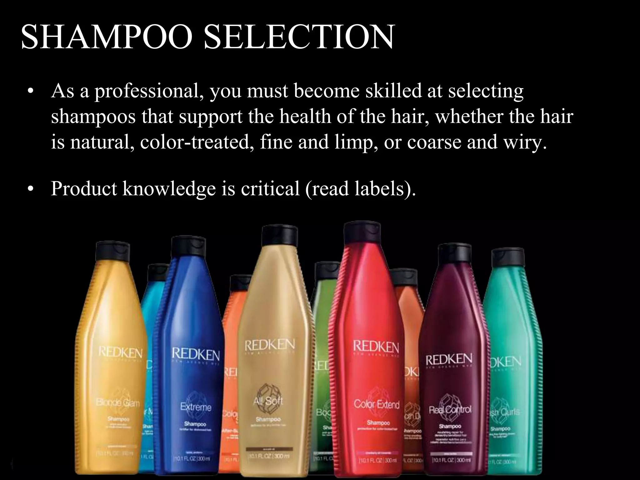 Milady ch 15 shampoo scalp care | PPTX