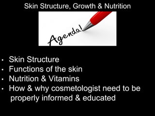 Milady skin structure, growth, nutrition | PPTX