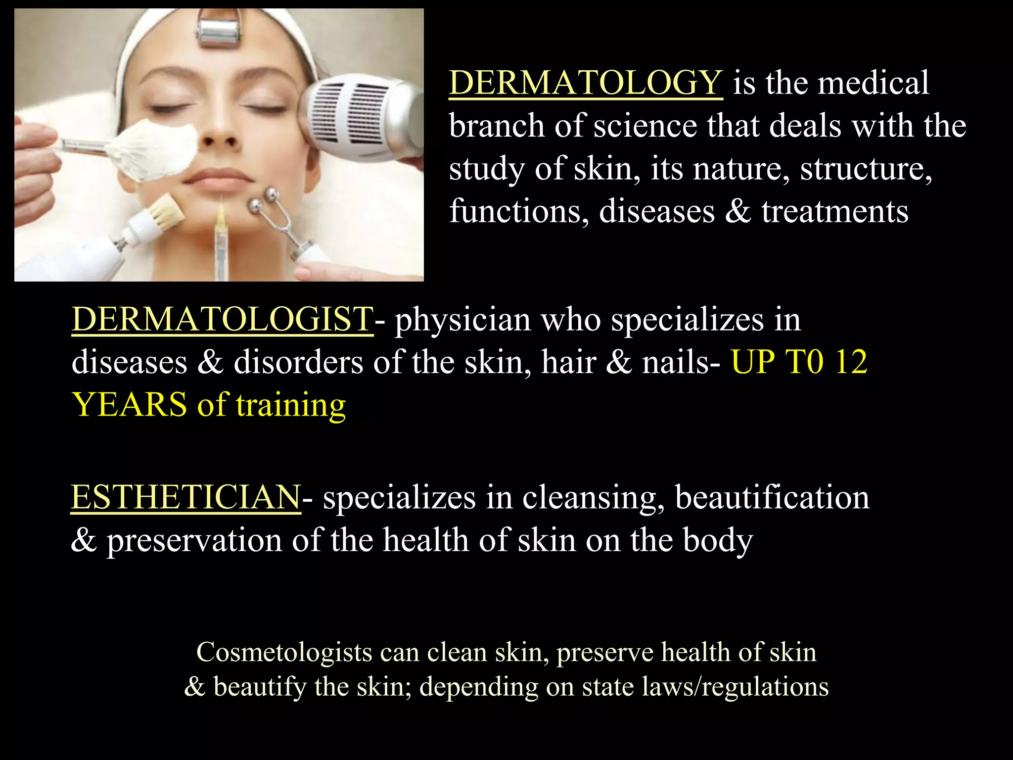 Milady Ch7 Skin Structure, Growth, Nutrition UPDATED | PPTX