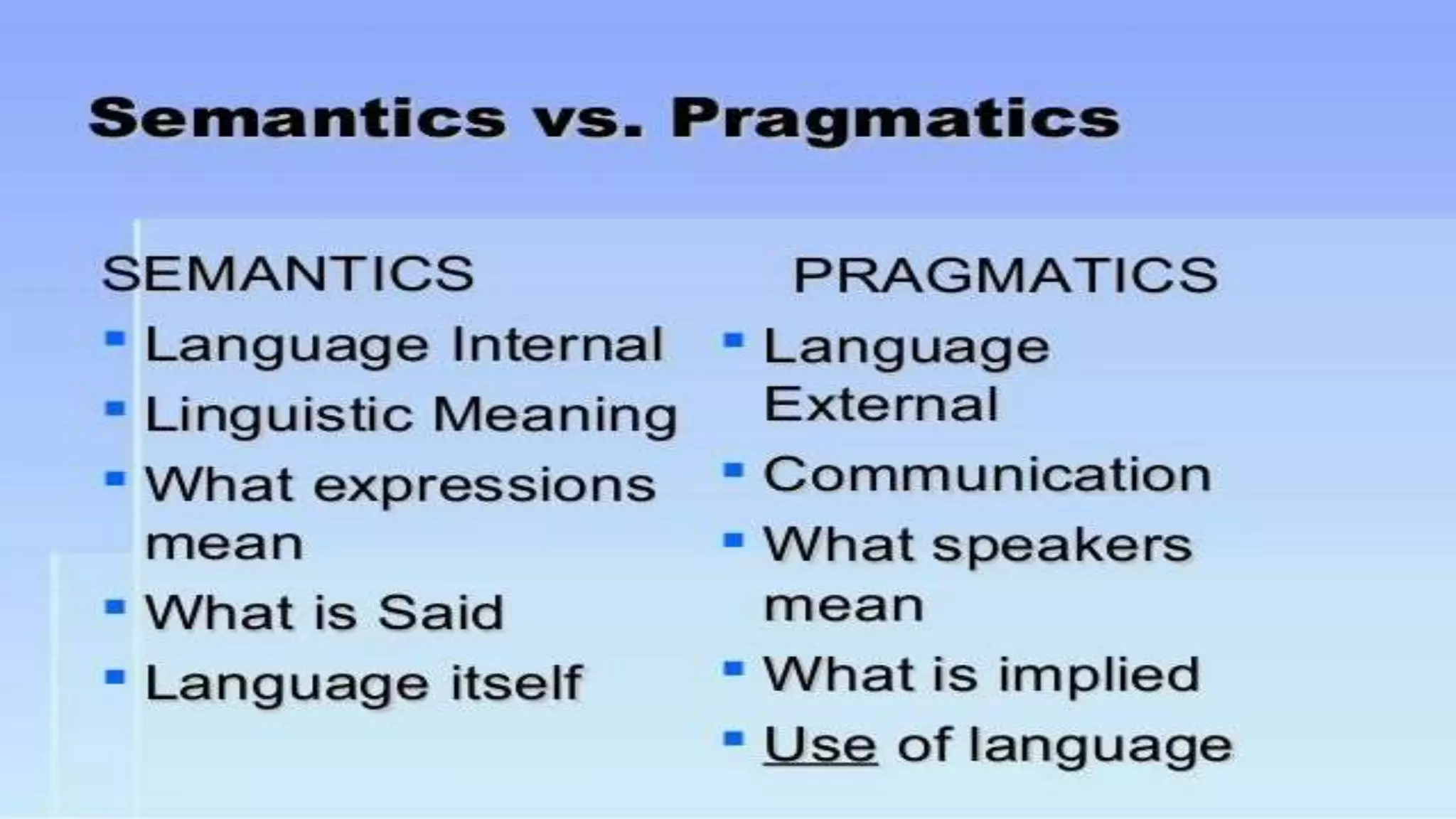 Semantics and Pragmantics | PPTX