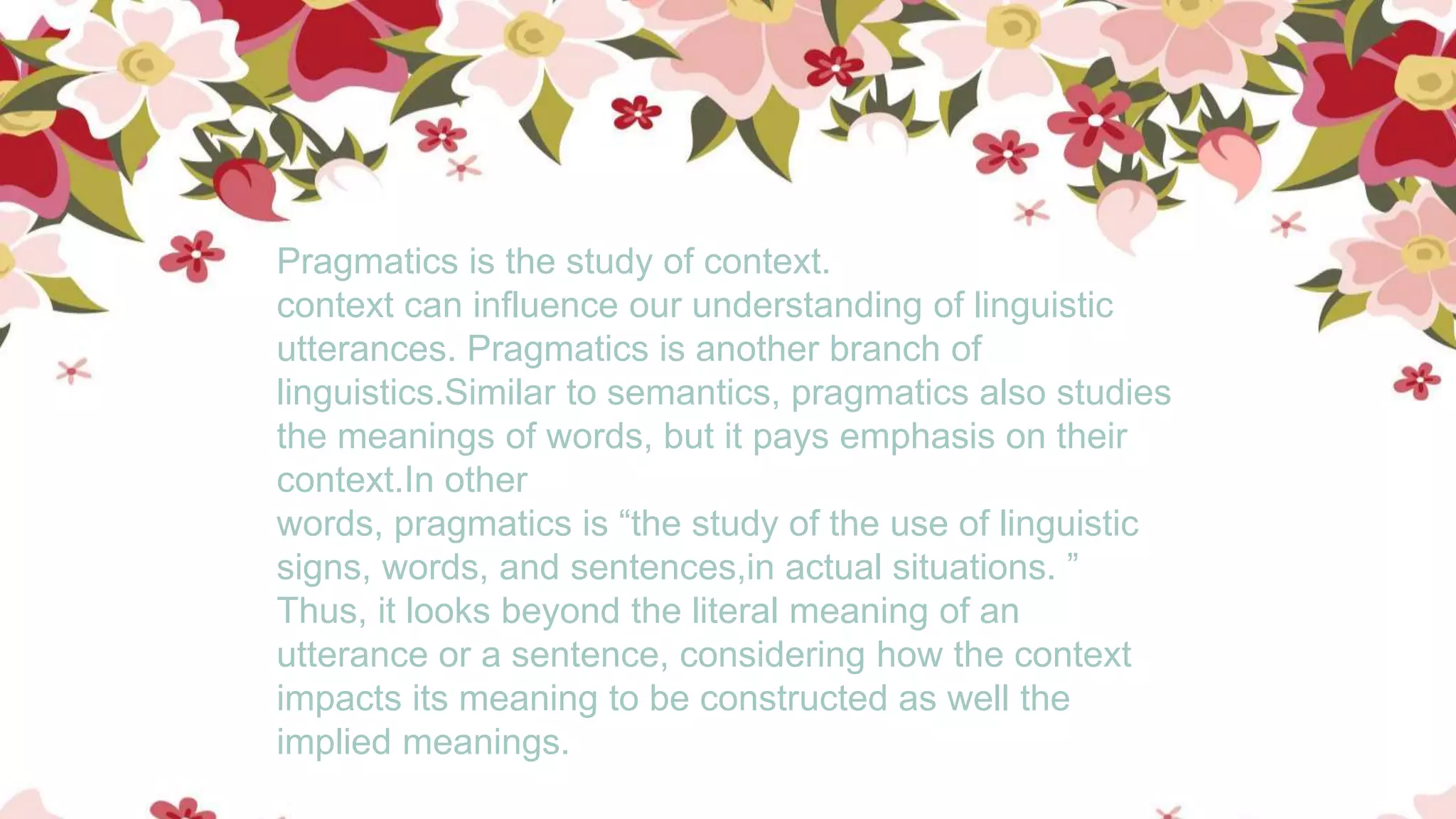 Semantics and Pragmantics | PPTX