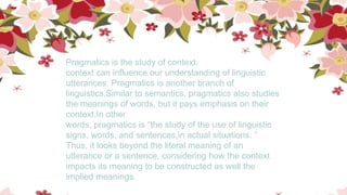 Semantics and Pragmantics | PPTX