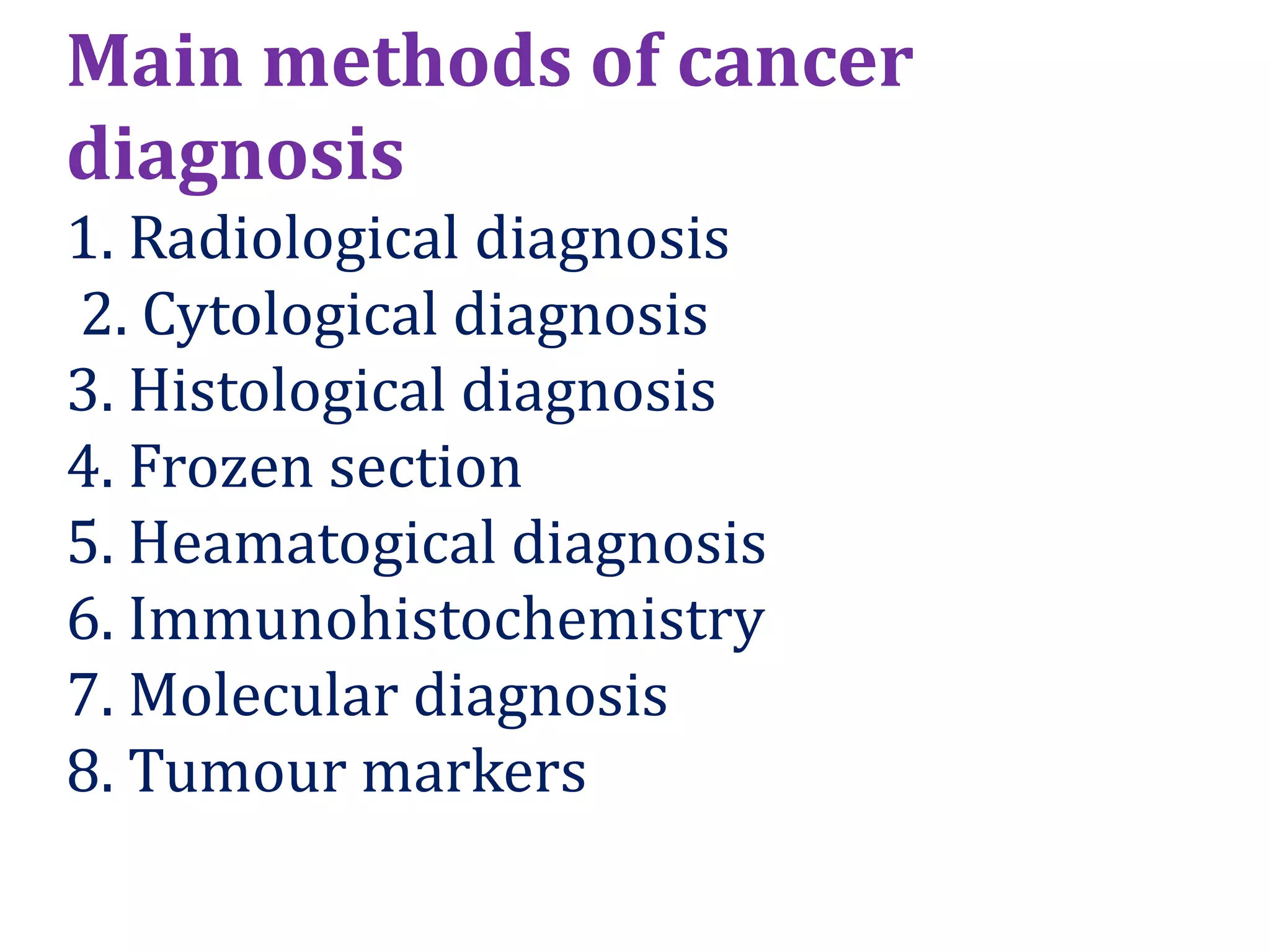 diagnosis of cancer | PPTX