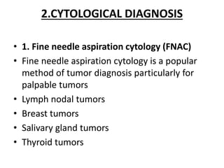 diagnosis of cancer | PPTX