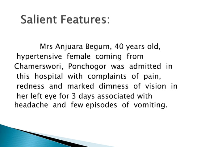 glaucoma case presentation | PPTX | Eye and Vision Conditions | Diseases and Conditions
