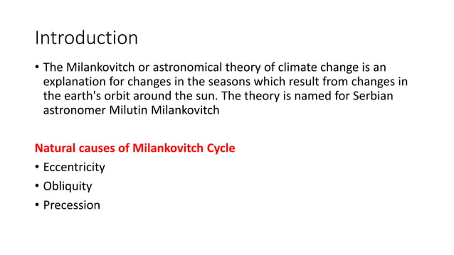 milankovitch cycle.pptx | Geology | Science