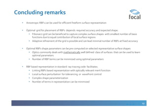 Optical modeling and design of freeform surfaces using anisotropic Radial Basis Functions EOSAM ...