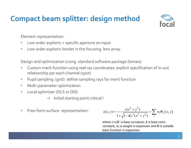 Design and optimization of compact freeform lens array for laser beam ...