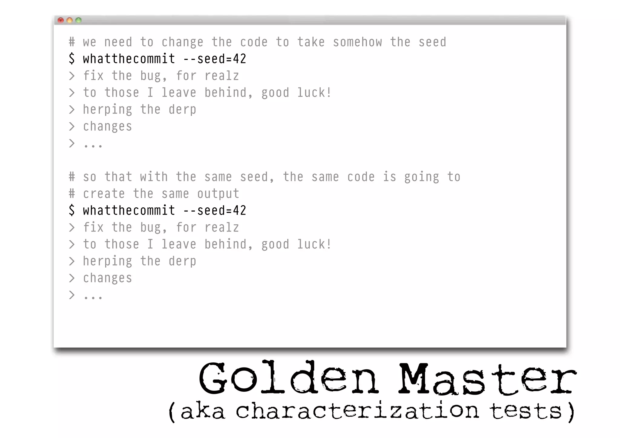 Milano Legacy Coderetreat 2013 | PPT