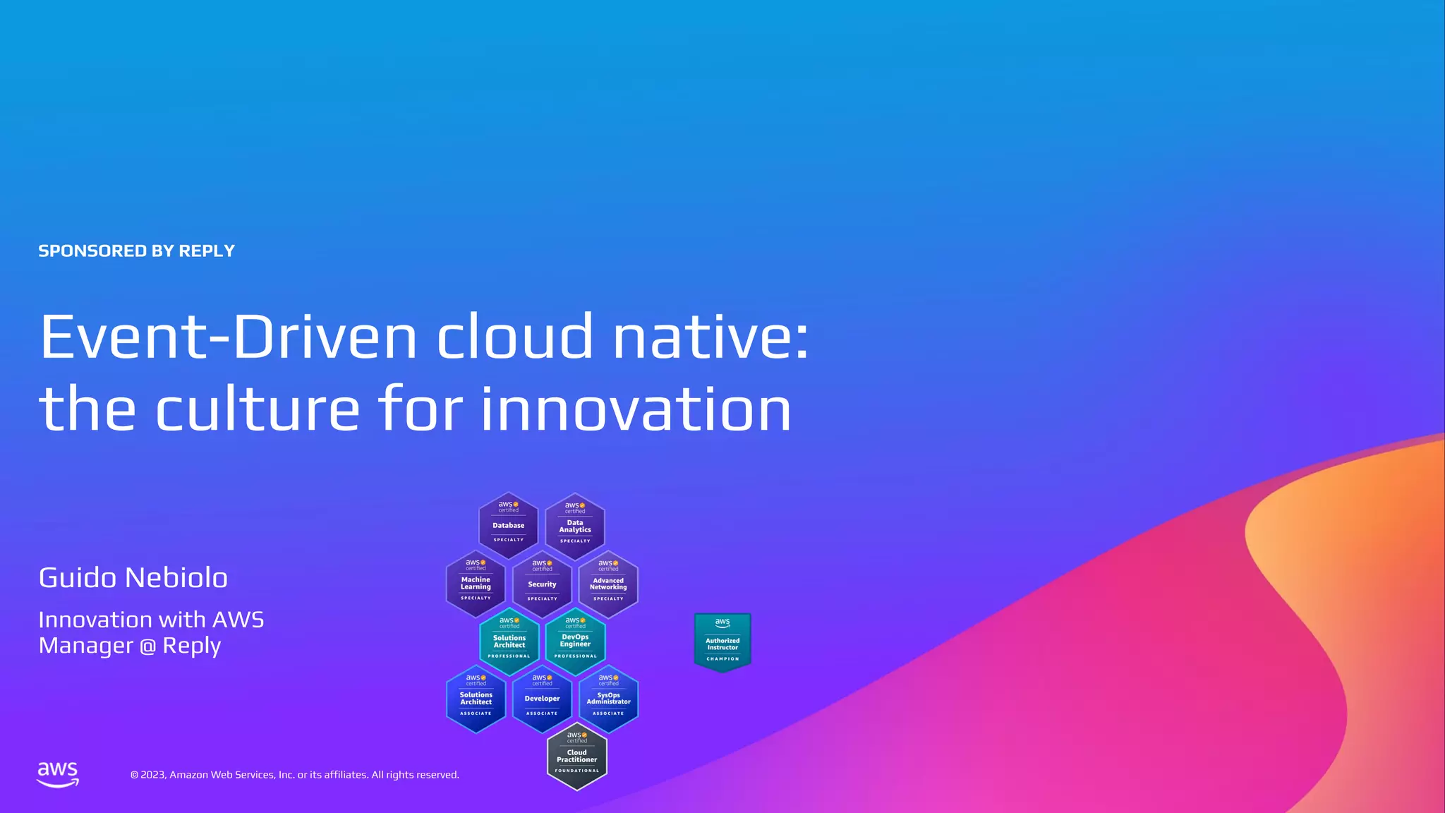 AWS Summit 2023 Milan - Reply - Event-Driven cloud native: the culture ...