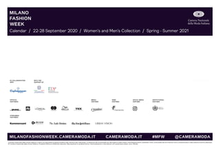 Milano fashion week 2020, il calendario | PDF