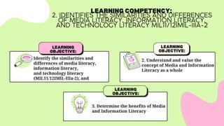 MIL media literacy, information literacy, technology literacy | PPT