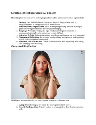 Mild Neurocognitive Disorder: Symptoms, Causes, Diagnosis, and ...