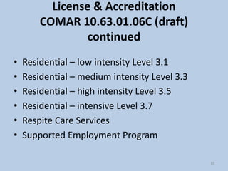 Accreditation Presentation for COMAR Regulation | PPT