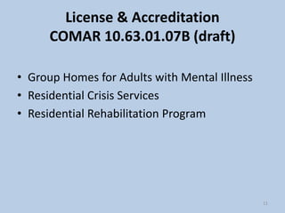 Accreditation Presentation for COMAR Regulation | PPT