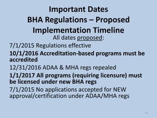 Accreditation Presentation for COMAR Regulation | PPT