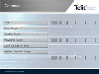 Comprel: i nuovi moduli RF di Telit in banda ISM - Milena Milosevic | PPT