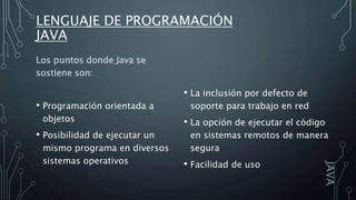 Mi lenguaje de programación de preferencia (JAVA) | PPT
