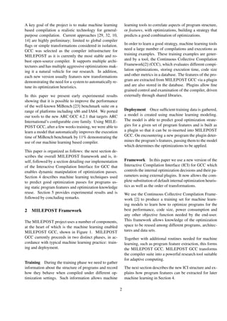 MILEPOST GCC: machine learning based research compiler | PDF