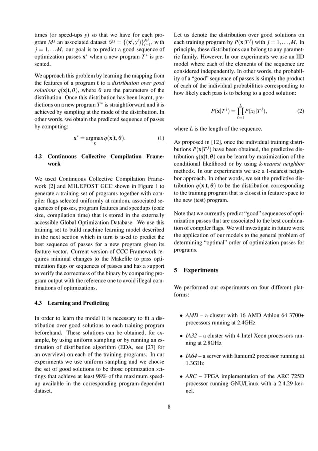 MILEPOST GCC: machine learning based research compiler | PDF