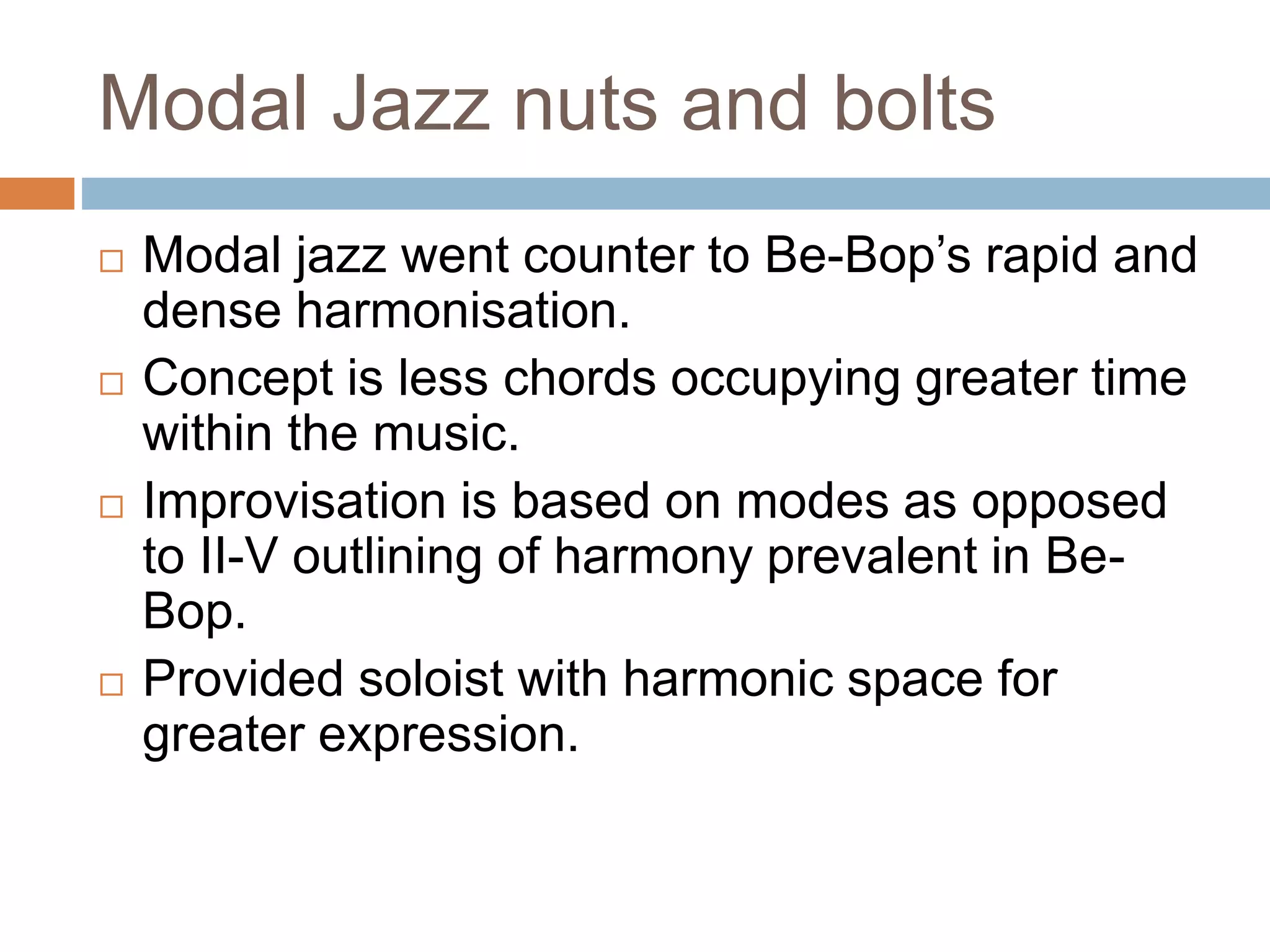 Miles, Modal and Free Jazz | PPT